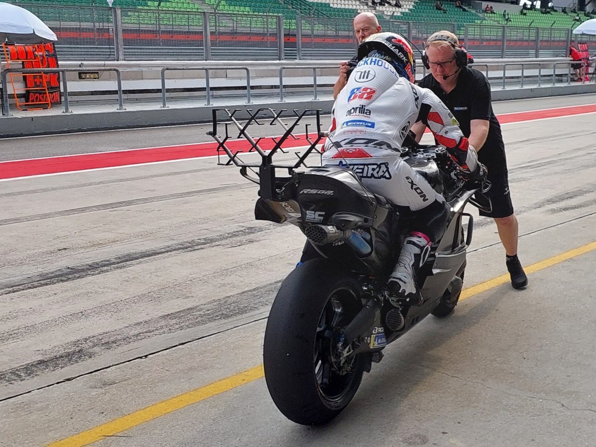 Тесты IRTA MotoGP: Aprilia изучает работу новой аэродинамики по методам ...